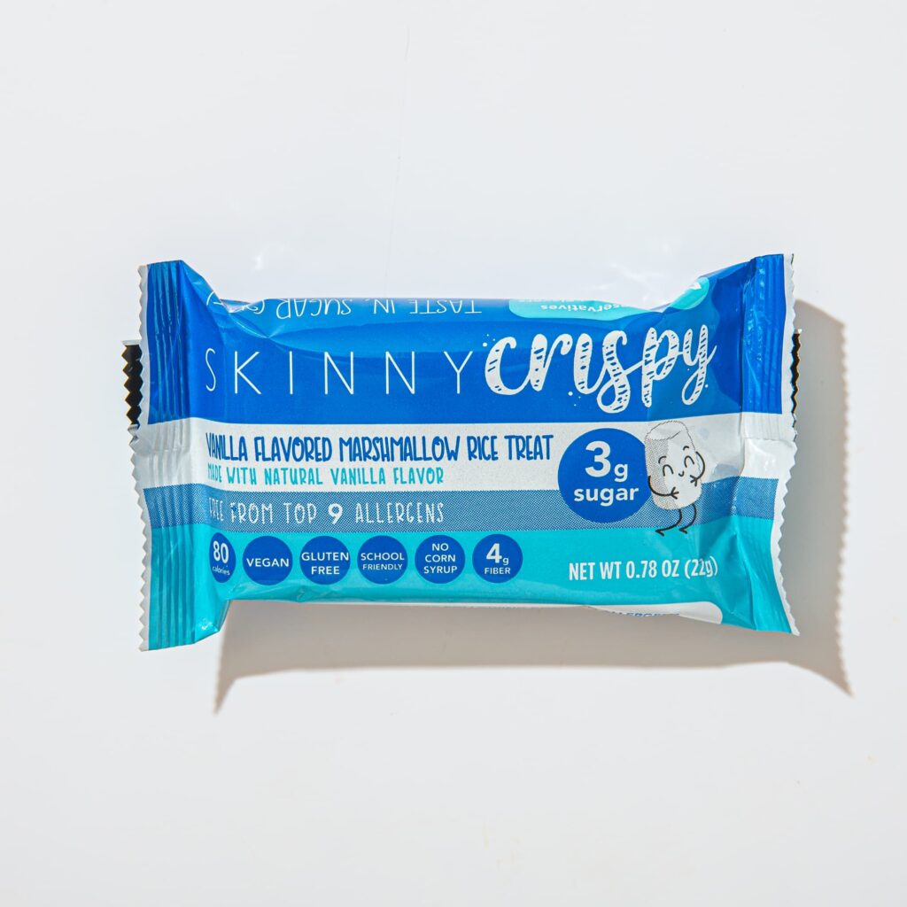 Vanilla Marshmallow Rice Snack • Skinny Crispy