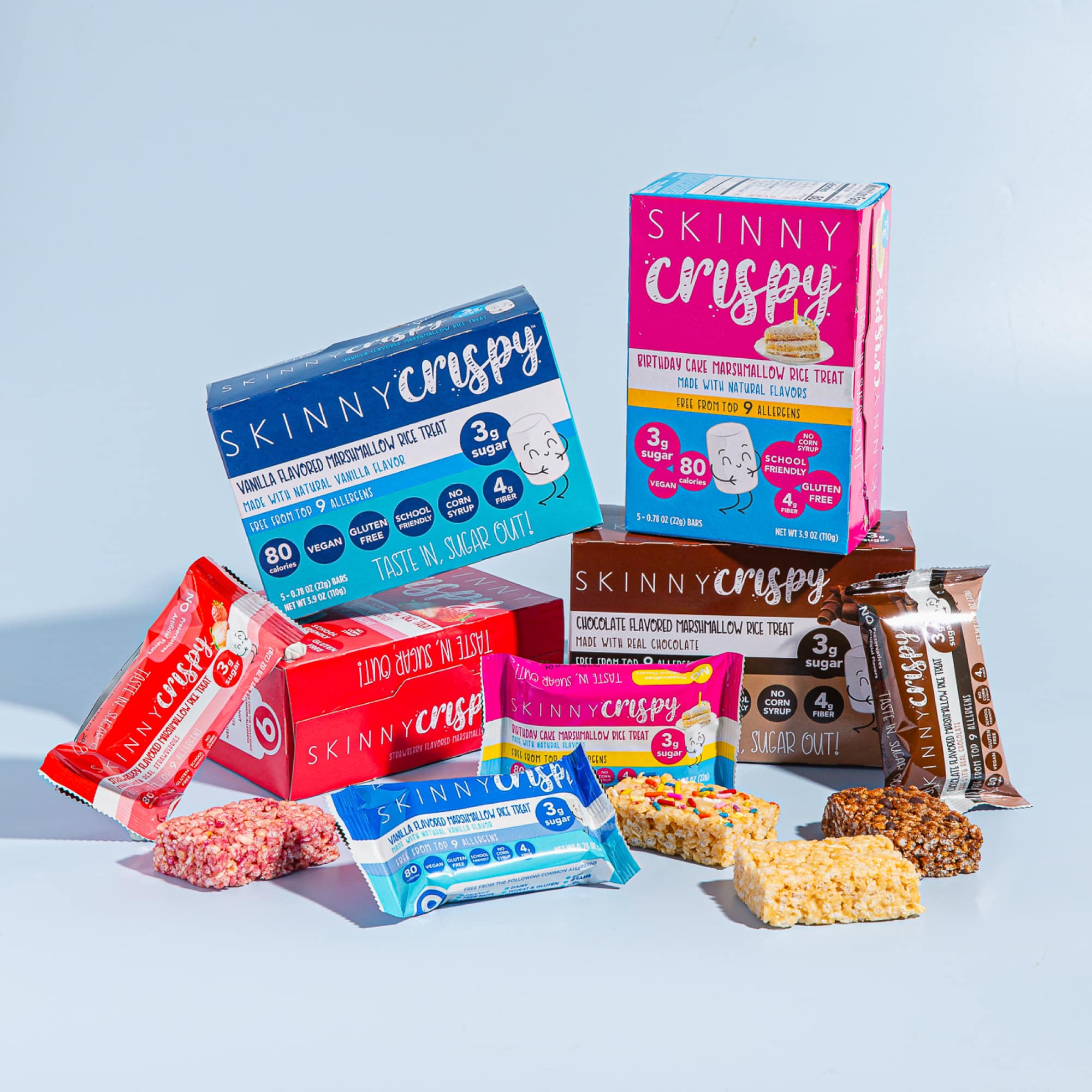 Skinny Crispy Marshmallow Rice Snacks Variety Pack